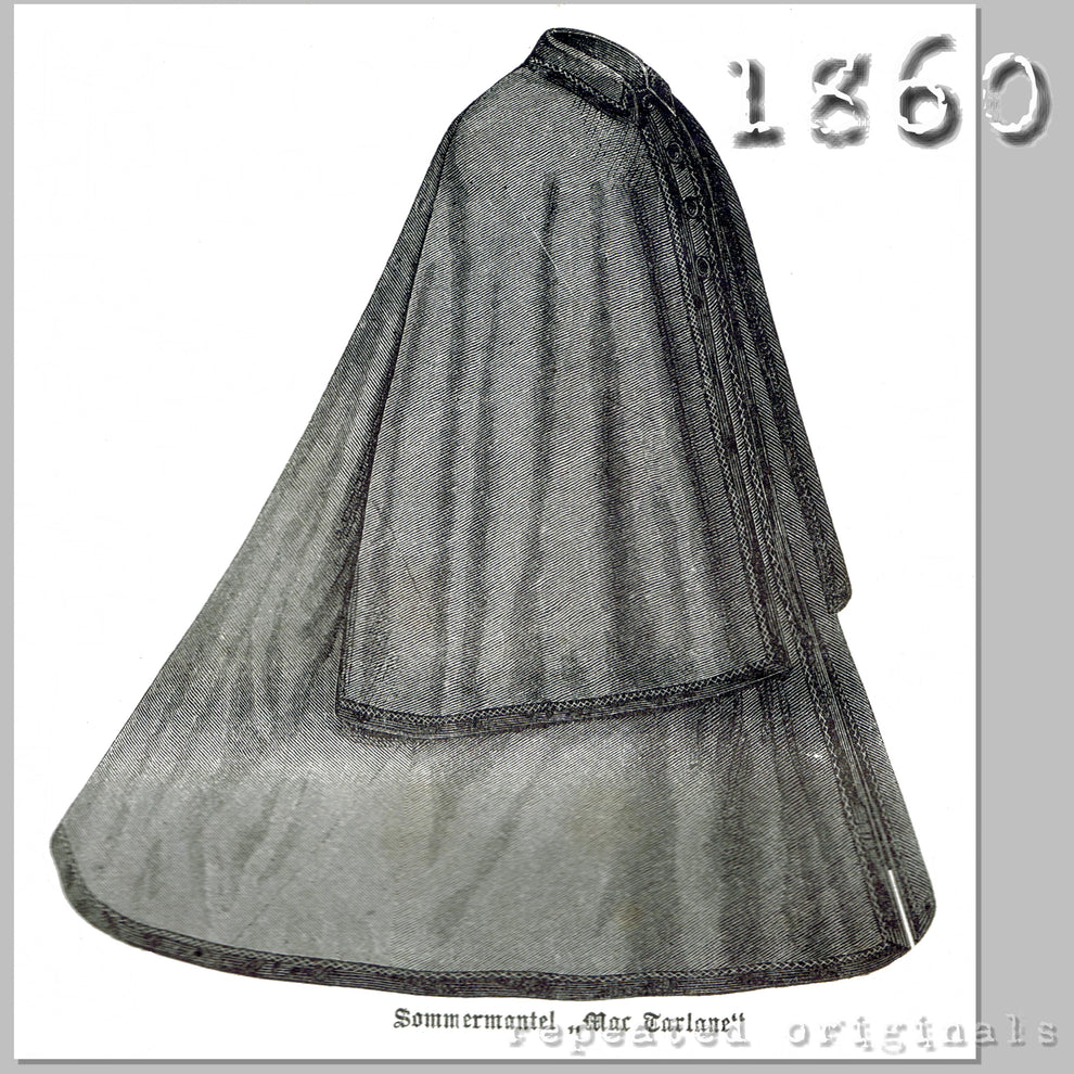 1860 Summer Coat Sewing Pattern - INSTANT DOWNLOAD PDF – Repeated Originals