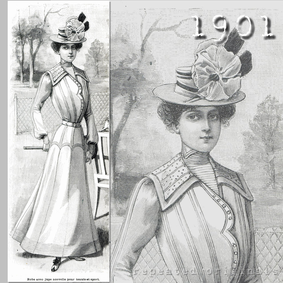 1901 Tennis or Sports Dress Sewing Pattern - INSTANT DOWNLOAD PDF ...