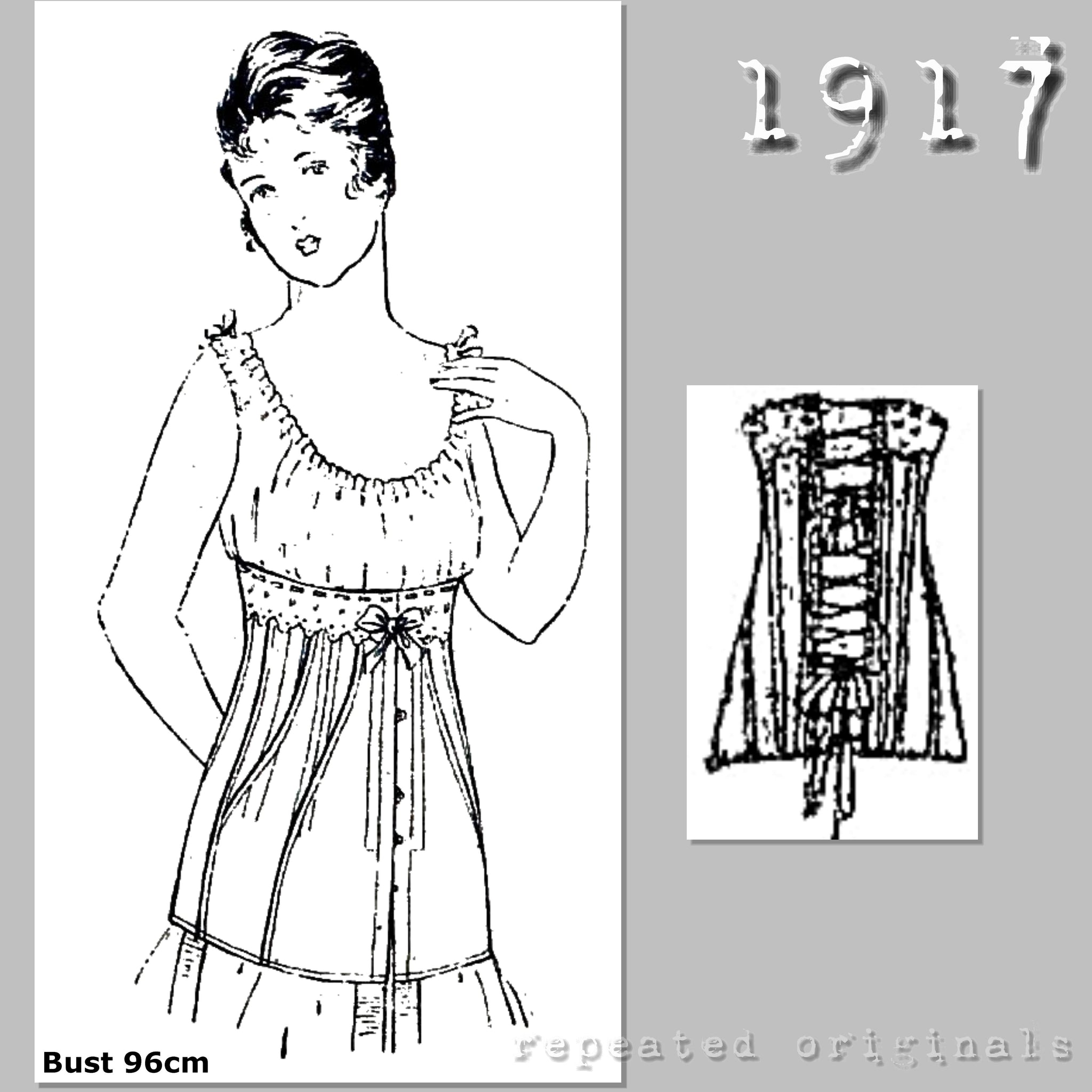 1917 Long Hipped Girdle Sewing Pattern - INSTANT DOWNLOAD PDF ...